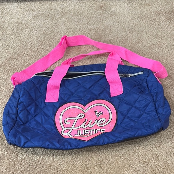 Justice | Accessories | Justice Blue And Pink Quilted Travel Bag | Poshmark